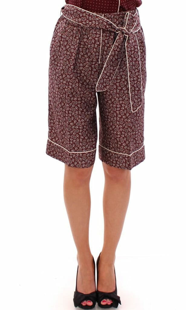 Red PAJAMA silk shorts – StockStories