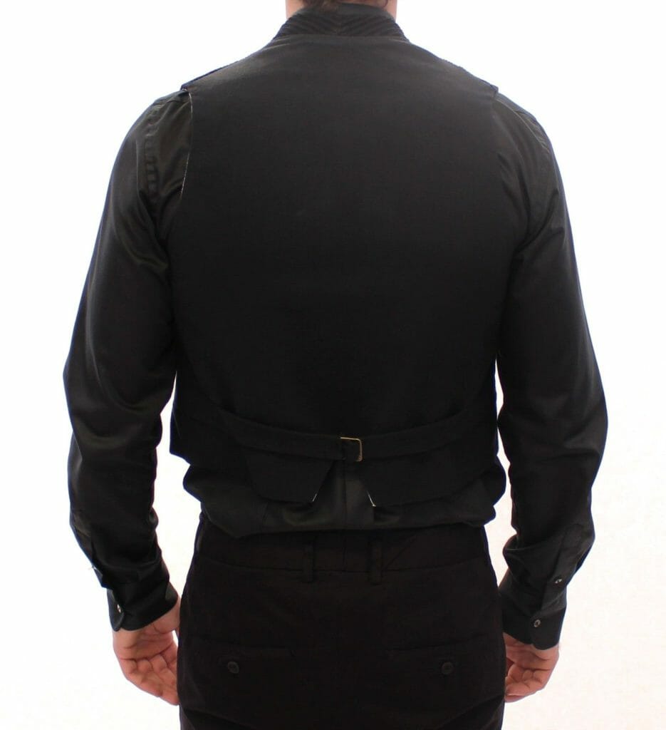 Black Manchester Single Breasted Vest – StockStories