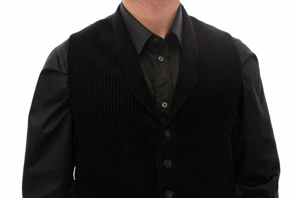 Black Manchester Single Breasted Vest – StockStories