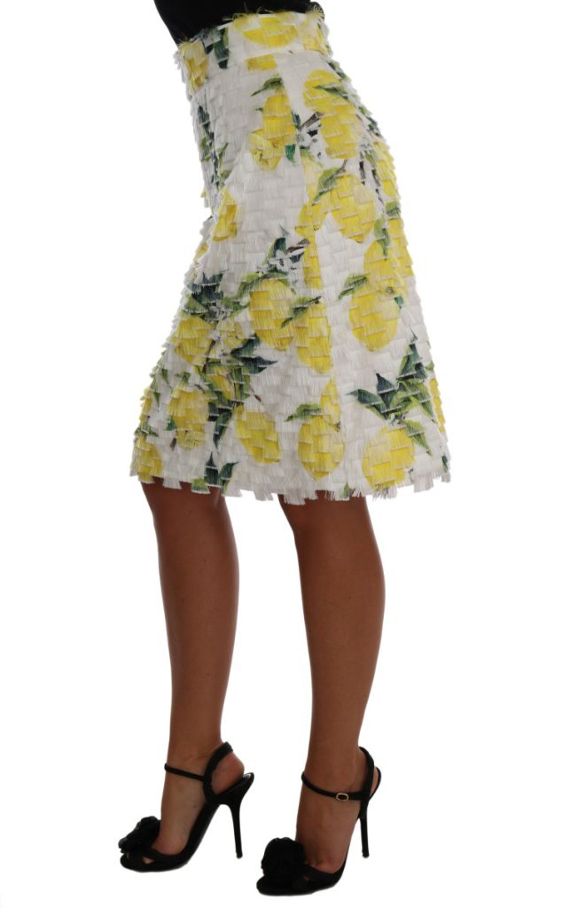 Lemon Print Fringe Pencil Skirt – StockStories