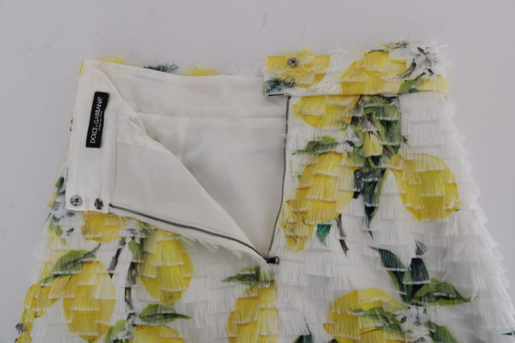 Lemon Print Fringe Pencil Skirt – StockStories