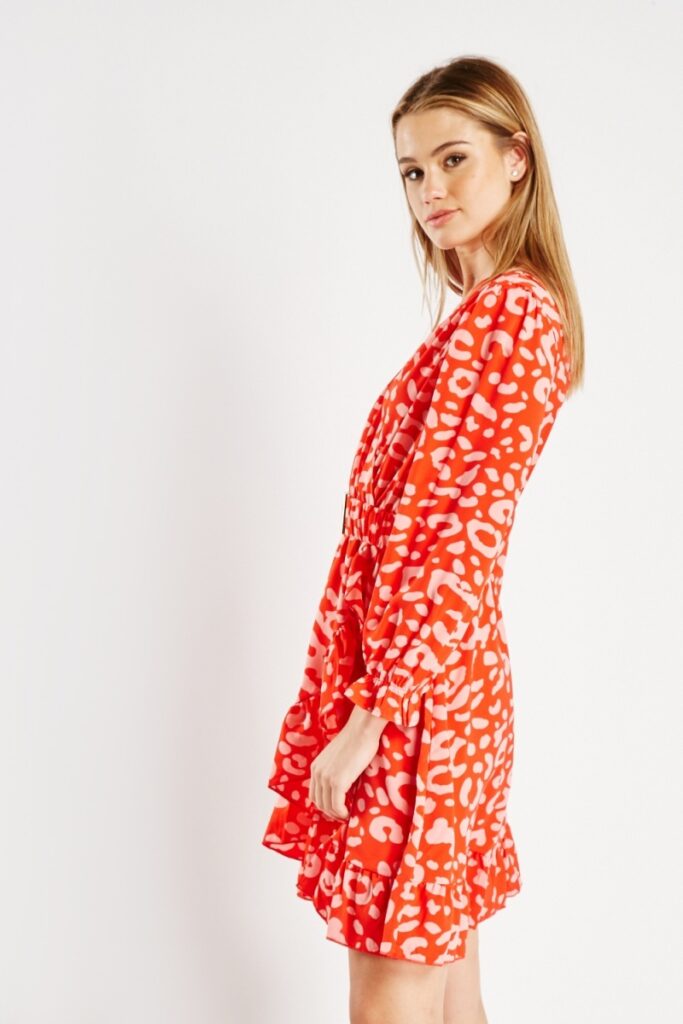 Animal Print Elasticated Belted Dress – StockStories