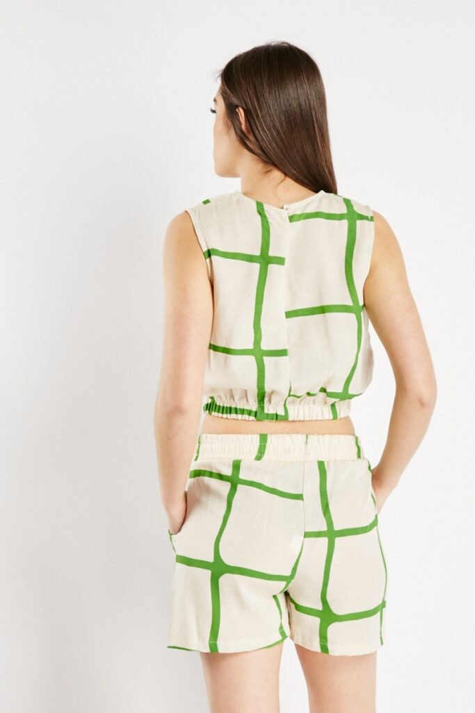Grid Check Top And Shorts Set – StockStories