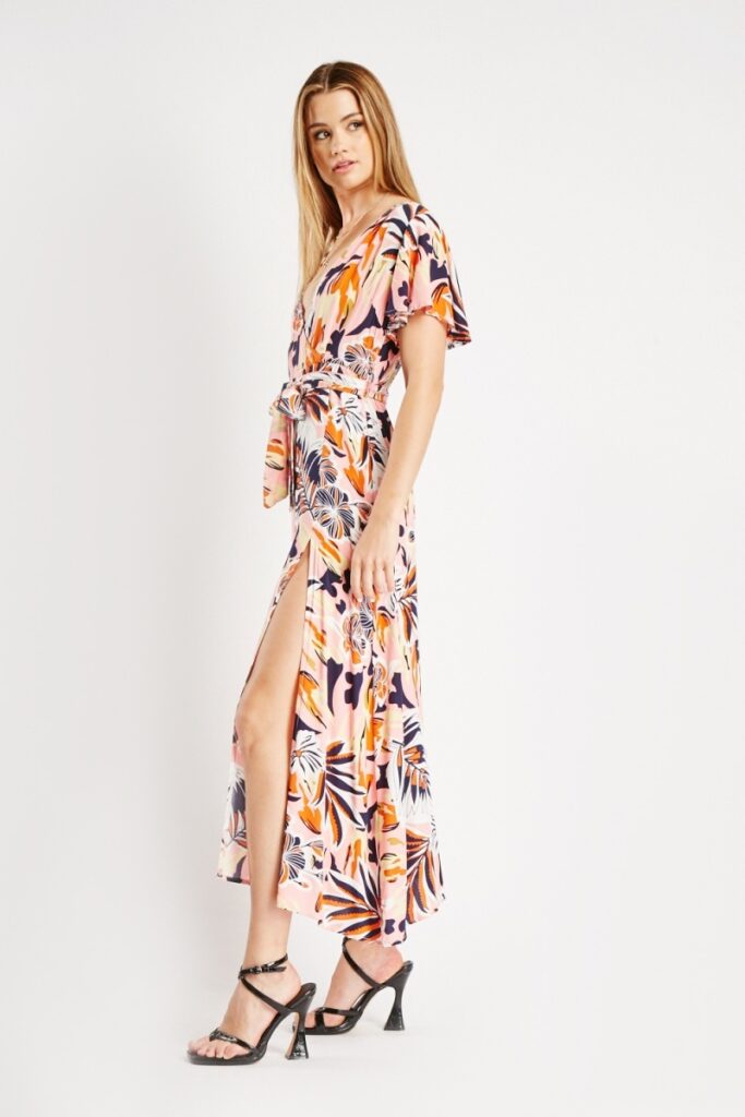 Large Flower Print Maxi Dress – StockStories