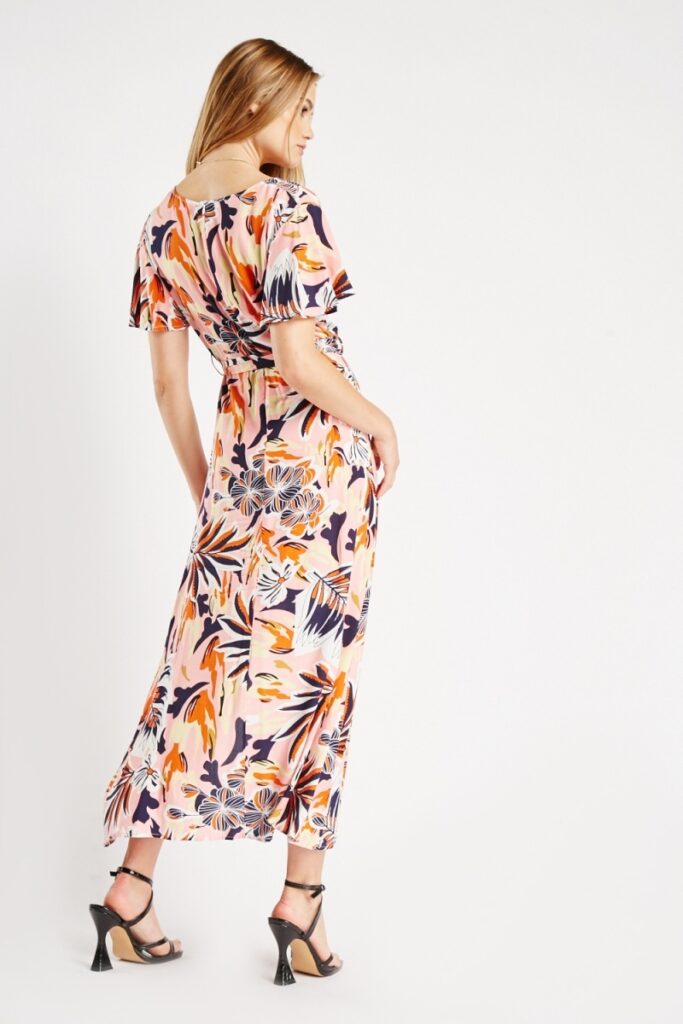 Large Flower Print Maxi Dress – StockStories