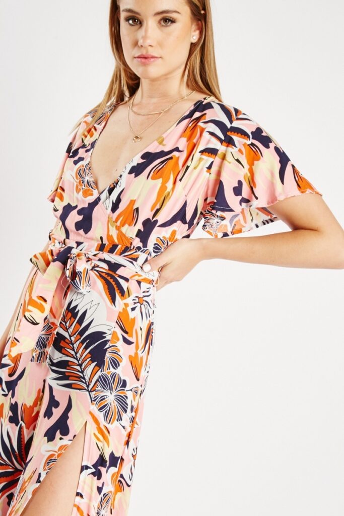 Large Flower Print Maxi Dress – StockStories