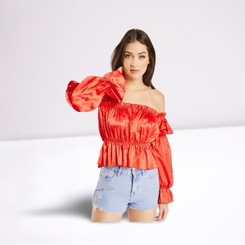 Off Shoulder Red Blouse – StockStories