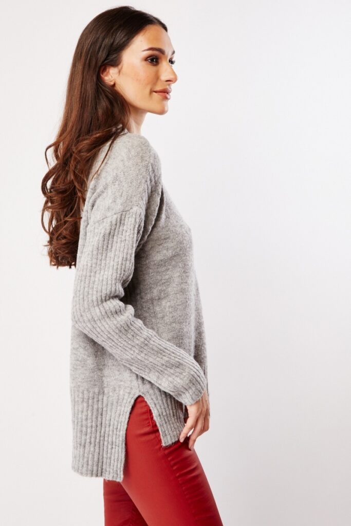 Ribbed Contrast Knit Jumper – StockStories