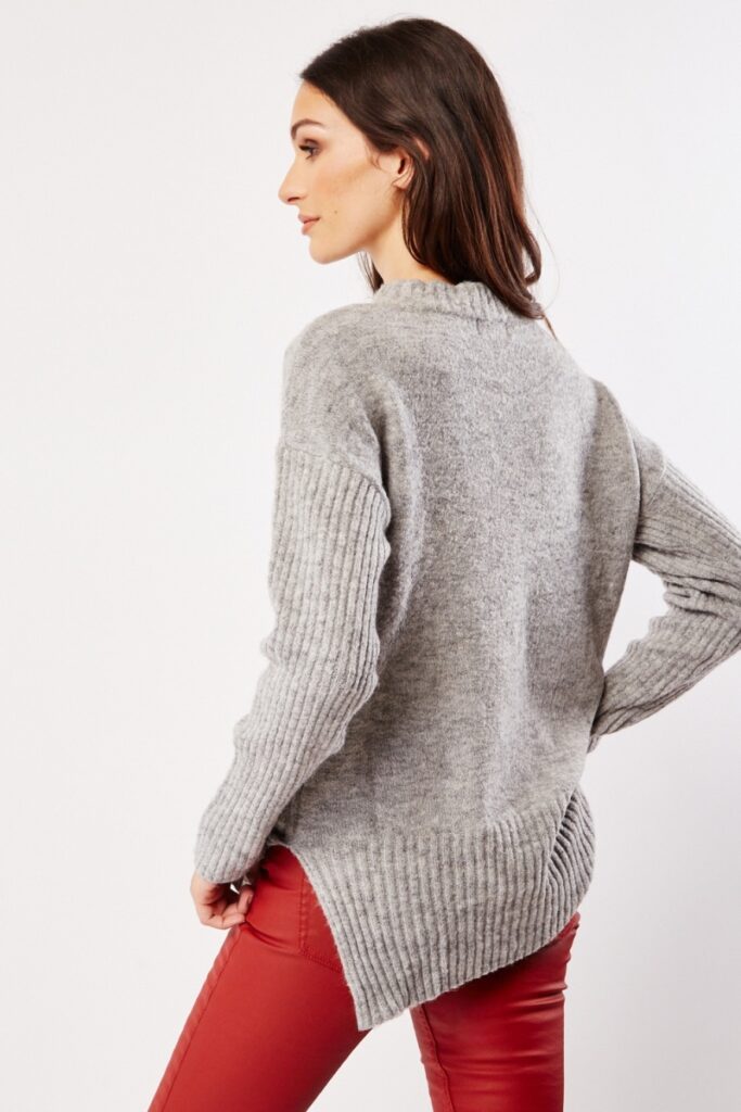 Ribbed Contrast Knit Jumper – StockStories