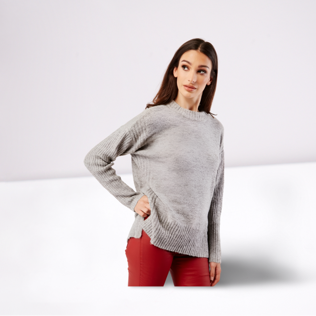 Ribbed Contrast Knit Jumper – StockStories