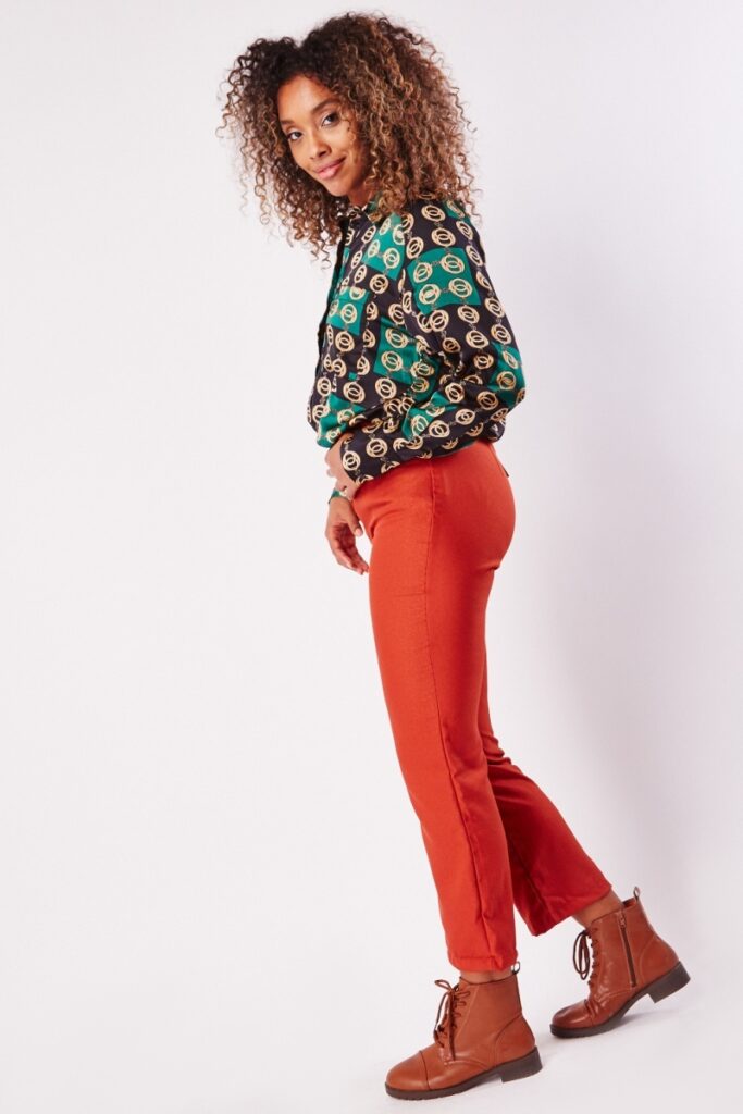 Rust Cropped Trousers – StockStories