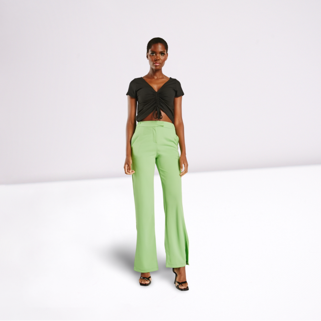 Slit Side Flared Trousers – StockStories