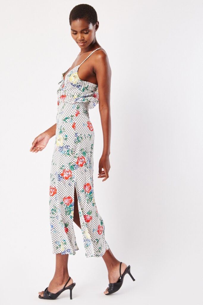 Tie Up Ruffle Slip Dress – StockStories