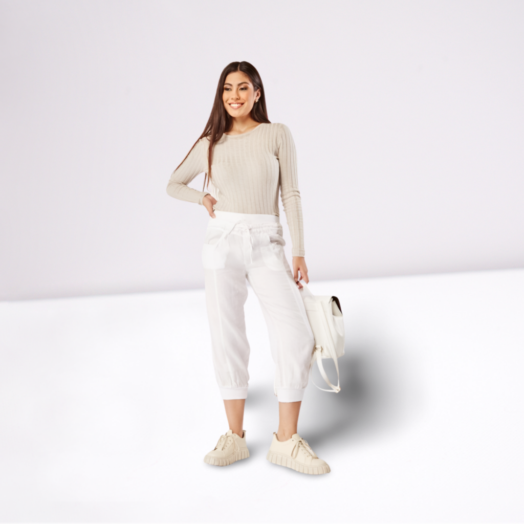 Crop Linen Cargo Trousers – StockStories